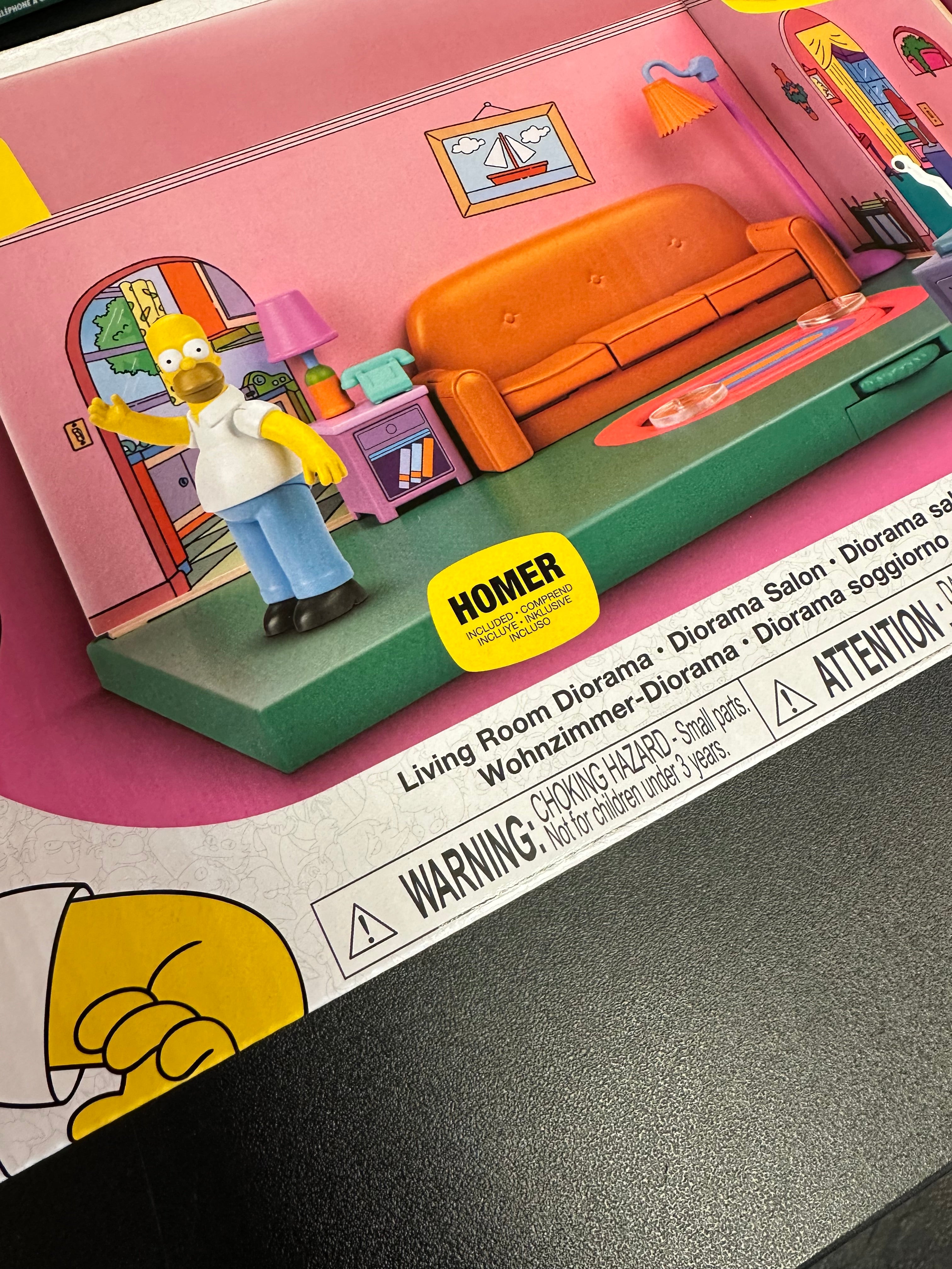 JAKKS The Simpsons 2.5” Scale Living Room Diorama with Homer ...
